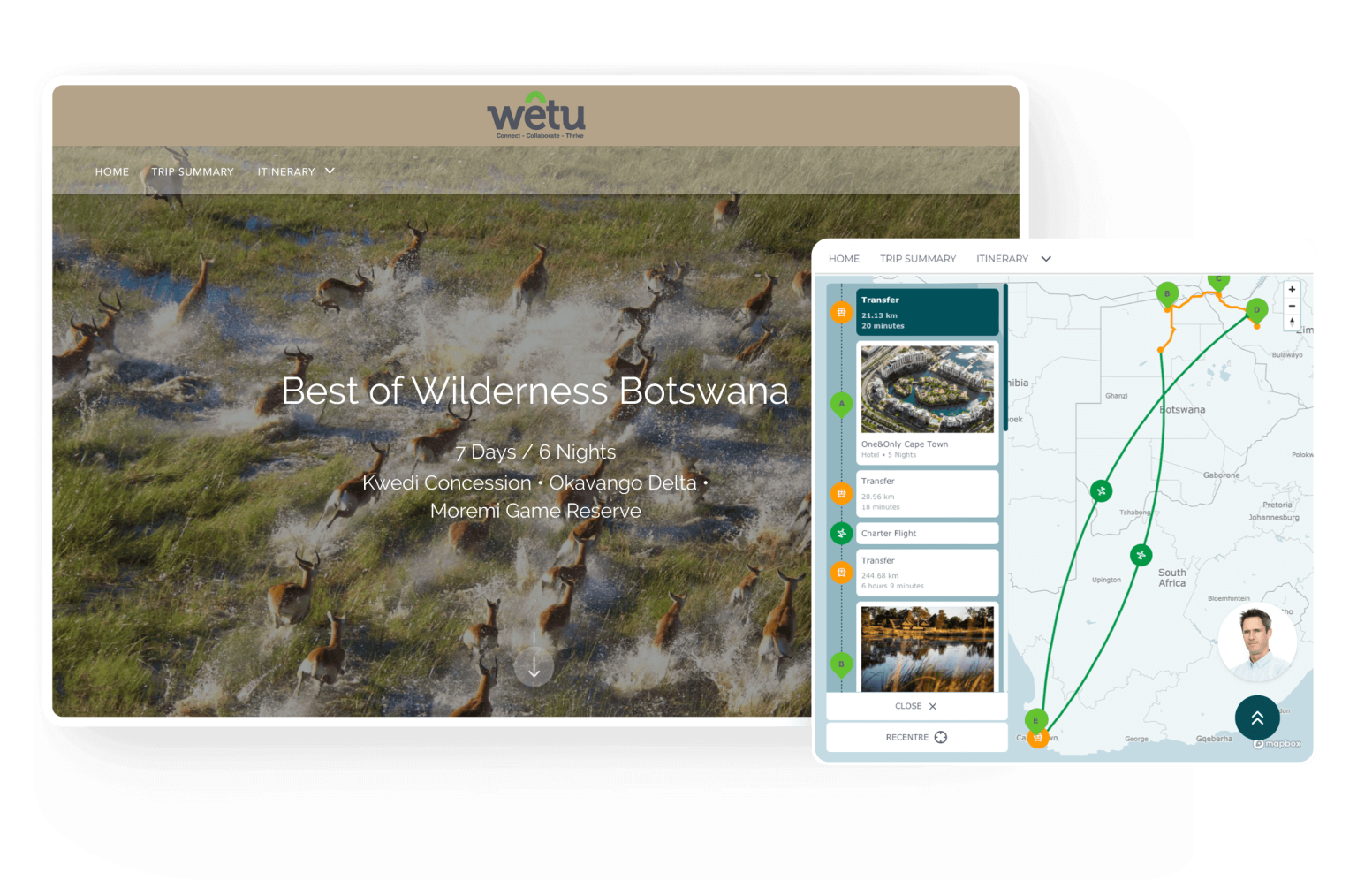 Wetu Tourism Solutions Website Homepage